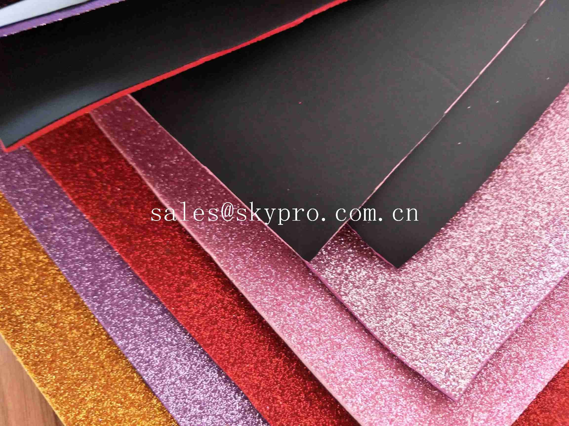 Recycle Goma Glitter EVA Foam Sheet 38 Degree Hardness , 1.2-44mm Thickness