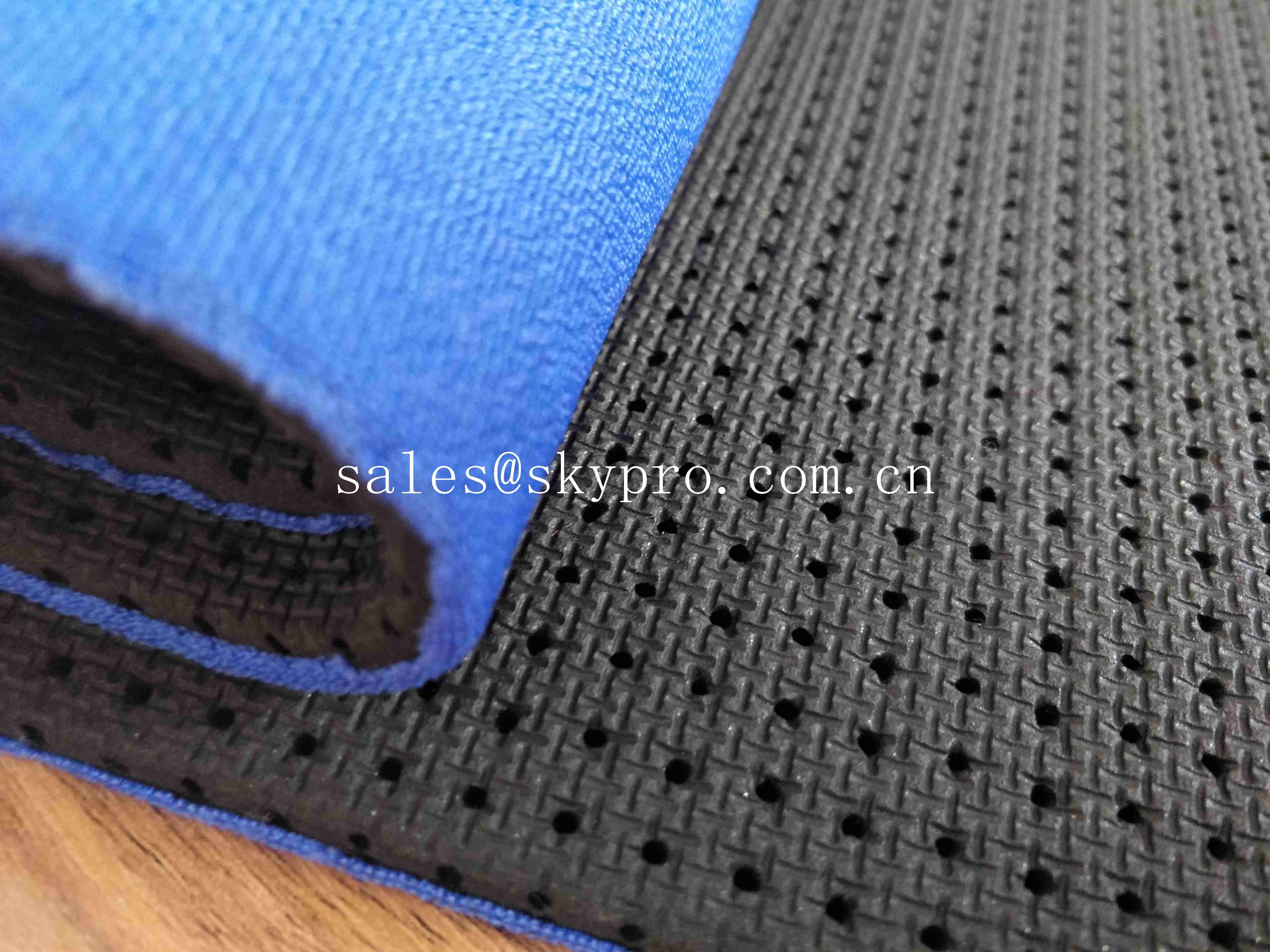 Blue Breathable Perforated Fade Resistant Sharkskin Nylon Fabric SBR ...
