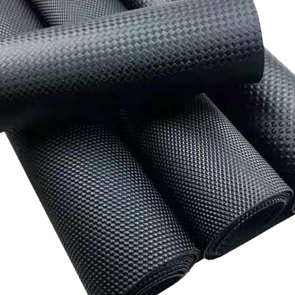 Leather grain non-slip black PVC mats/grounding mat / floor protection mat